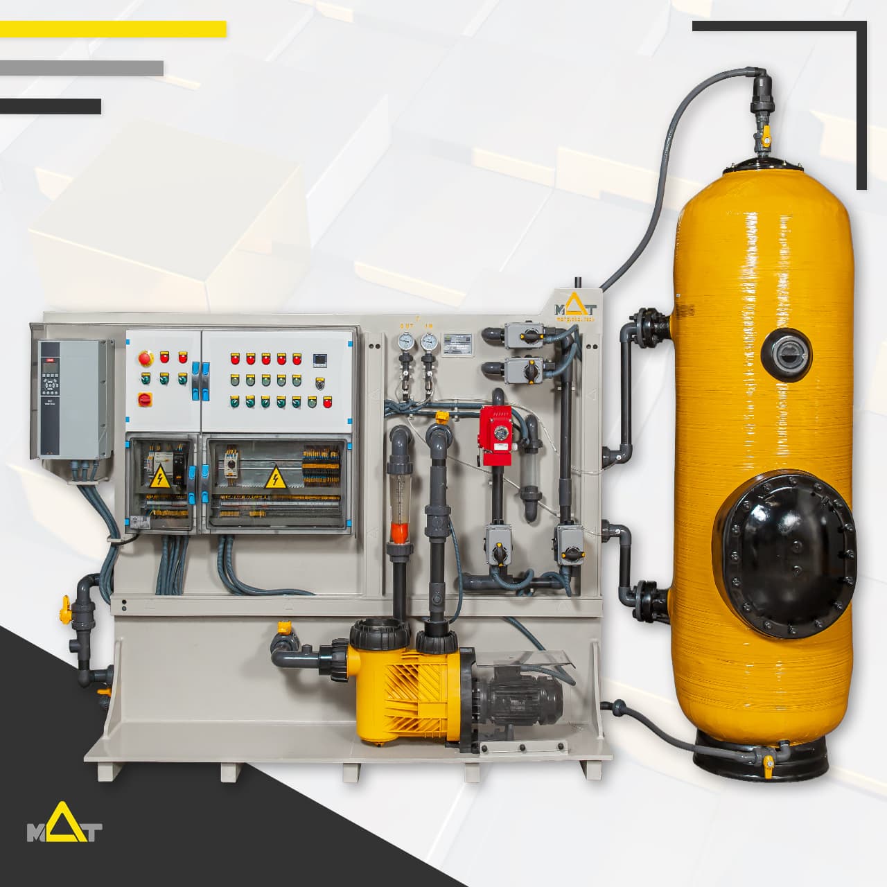 Mechanical Pressurized Filters - (Steel, Sand Filtration) | MAT LSS